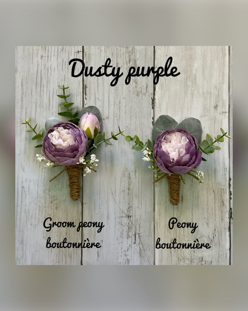 Peony Boutonniere With Eucalyptus Ivory Cream Wedding - Etsy