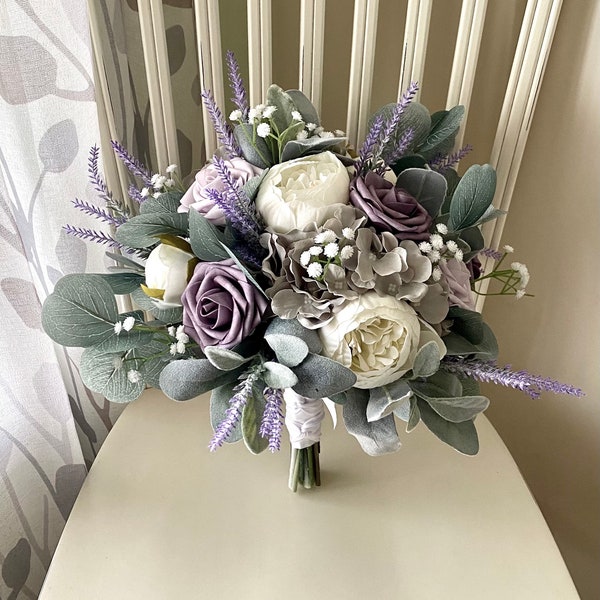 Lavender Wedding Bouquet - Etsy