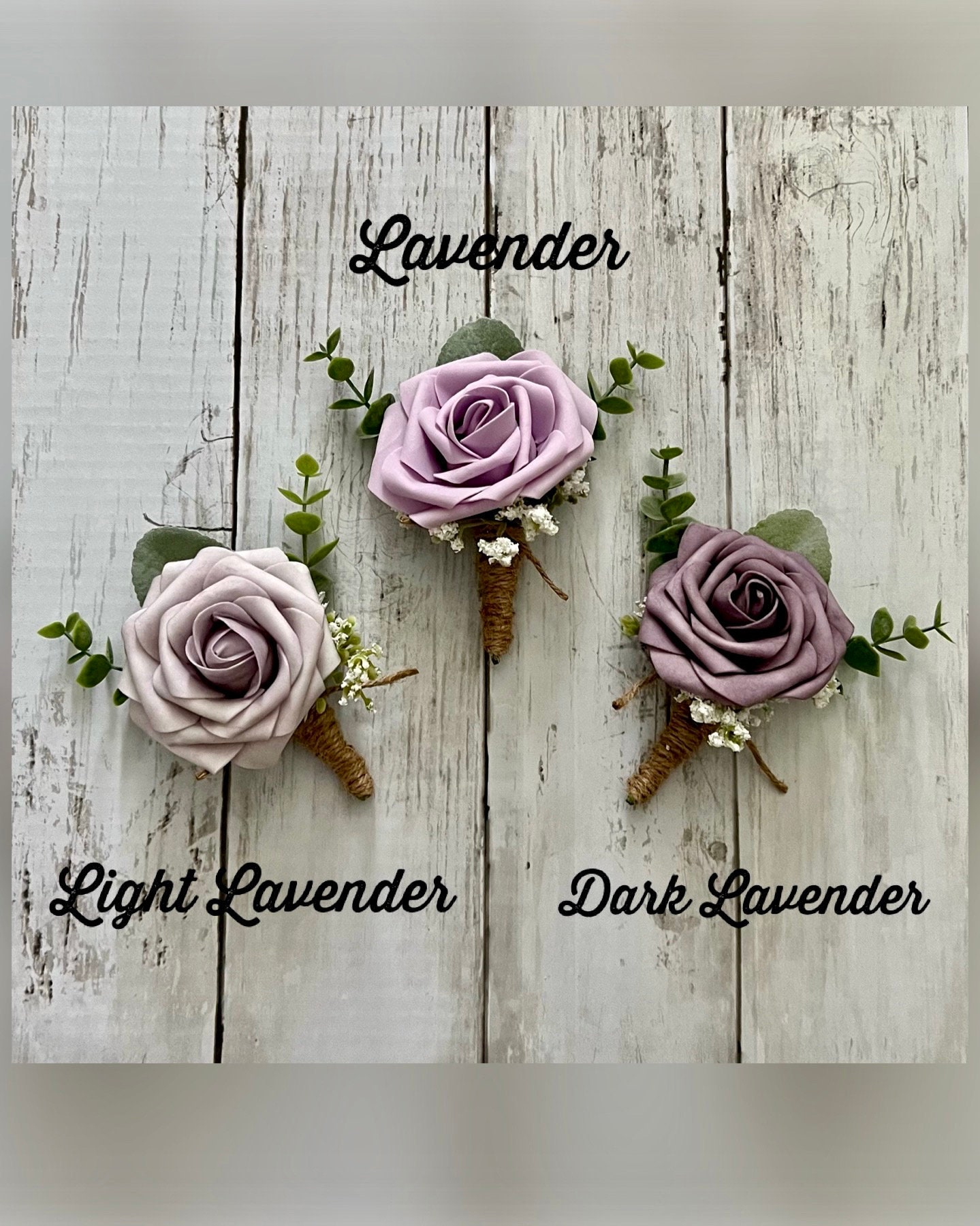 Lavender Rose Boutonniere With Eucalyptus,dusty Wisteria Wedding Flower ...