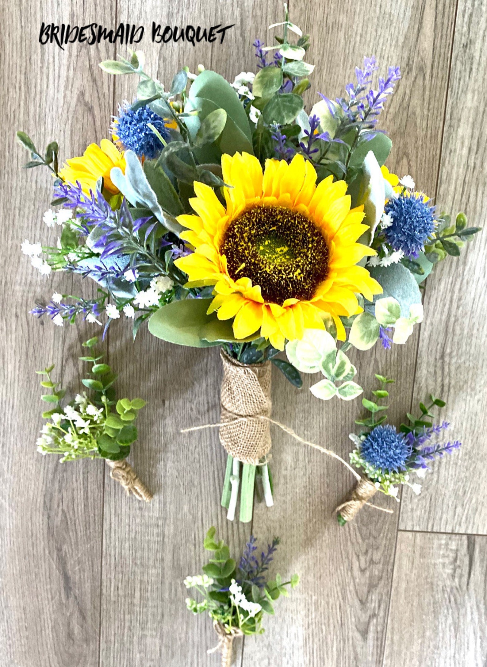 Boho Sunflower Bridal Bouquet Wild Flower Wedding Bouquet - Etsy
