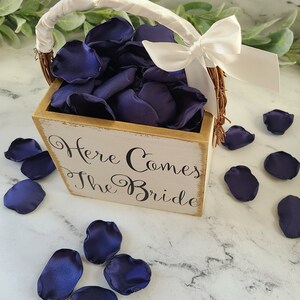 Navy Blue Wedding Decor, Gold Flower Petals, Wedding Aisle Decor, Rose ...