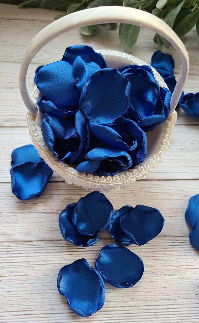 Royal Blue Wedding Decor Cobalt Blue Rose Petals Boho - Etsy
