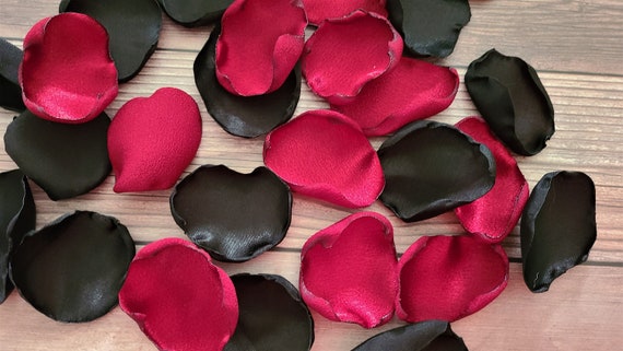 Dark Red Wedding Decor Black Rose Petals Flower Petals - Etsy