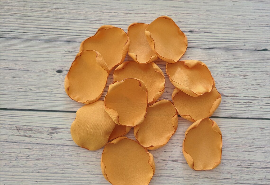 Mustard Yellow Rose Petals Burnt Orange Rust Flower Girl | Etsy