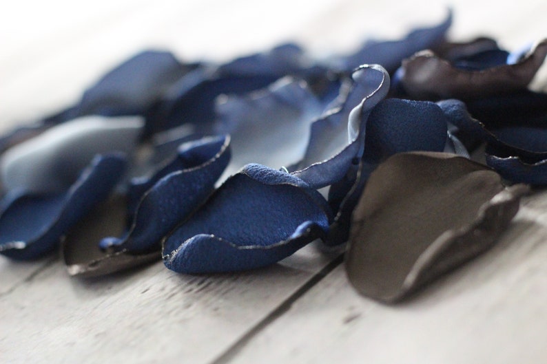 Steel Blue Flower Petals Navy Blue Rose Petals Flower Girl | Etsy