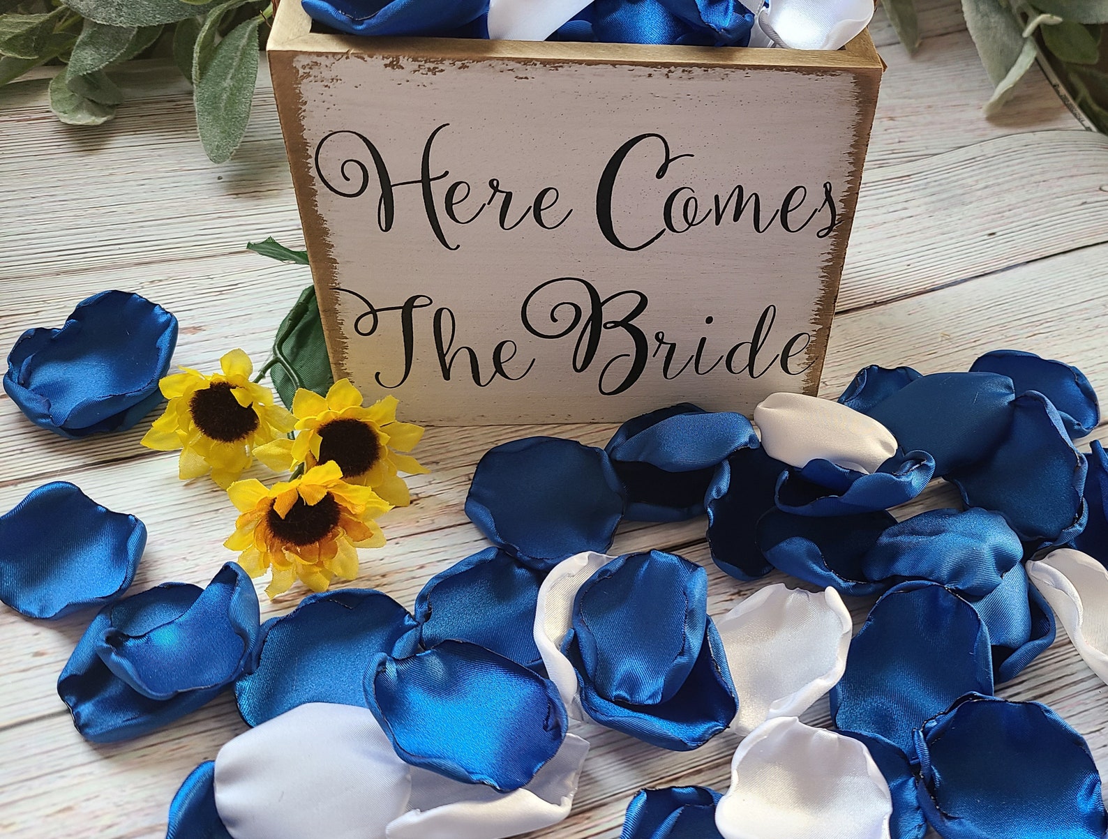 Royal Blue Wedding Decor Cobalt Blue Rose Petals Boho - Etsy
