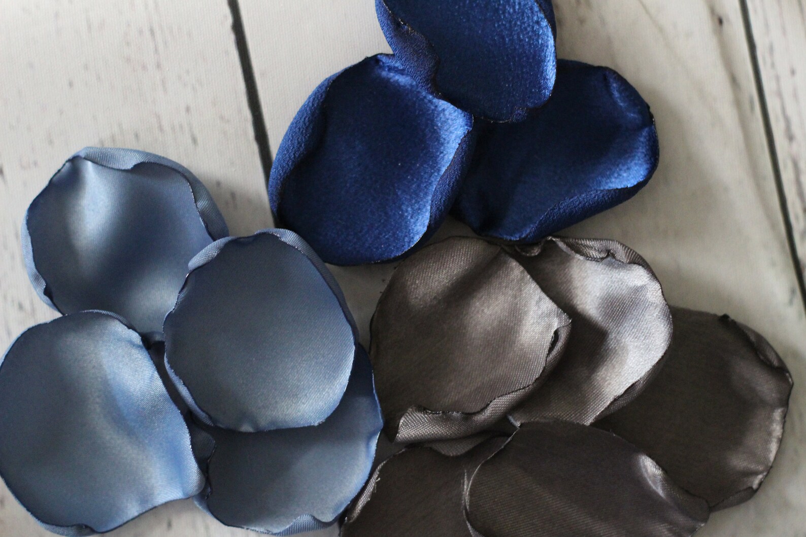 Steel Blue Flower Petals Navy Blue Rose Petals Flower Girl - Etsy