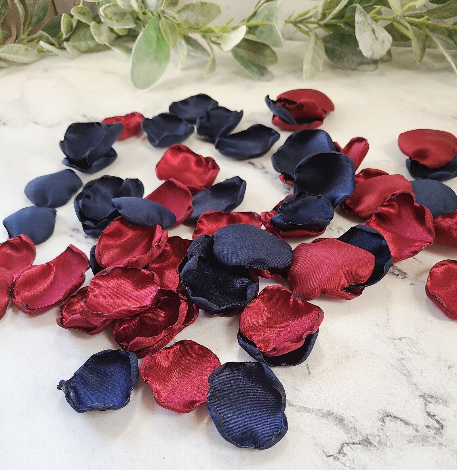 Burgundy Wedding Decor, Navy Red Rose Petals, Fall Wedding Aisle Decor ...