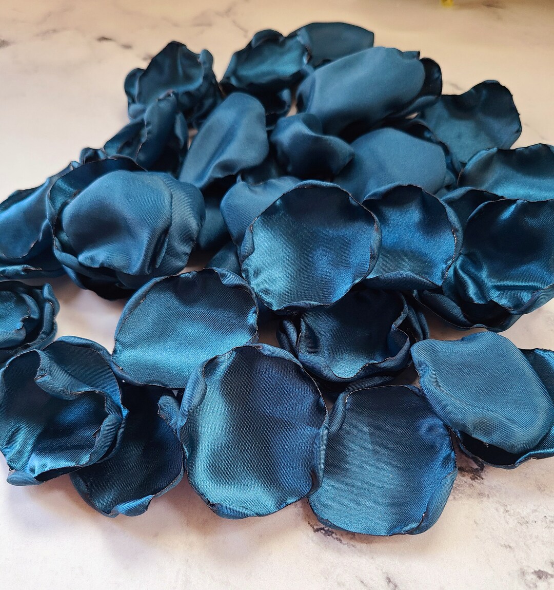 Dark Teal Rose Petals for Boho Wedding Decor, Rustic Wedding Table ...
