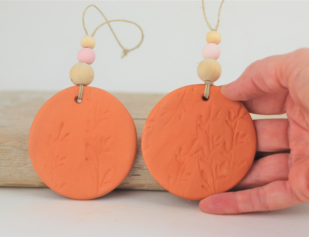 Terracotta Essential Oil Diffuser, Clay Aromatherapy Charm, Handmade ...