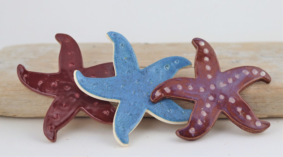 Handmade Ceramic Starfish, Pottery Starfish, Beach Decor, Stoneware ...