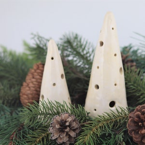 White Ceramic Trees Handmade Pottery Christmas Tree Set - Etsy