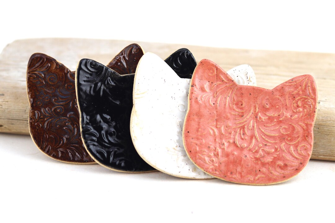 Cat Spoon Rest, Handmade Pottery Cat Spoon Rest, Cat Decor Gift ...