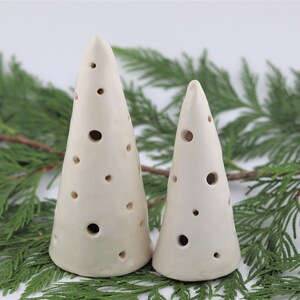 White Ceramic Trees Handmade Pottery Christmas Tree Set - Etsy