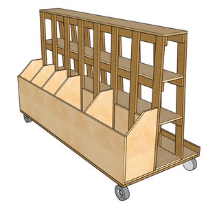 Lumber Storage Cart, Wood Storage Cart Plans, Rolling Wood Cart, Shop ...