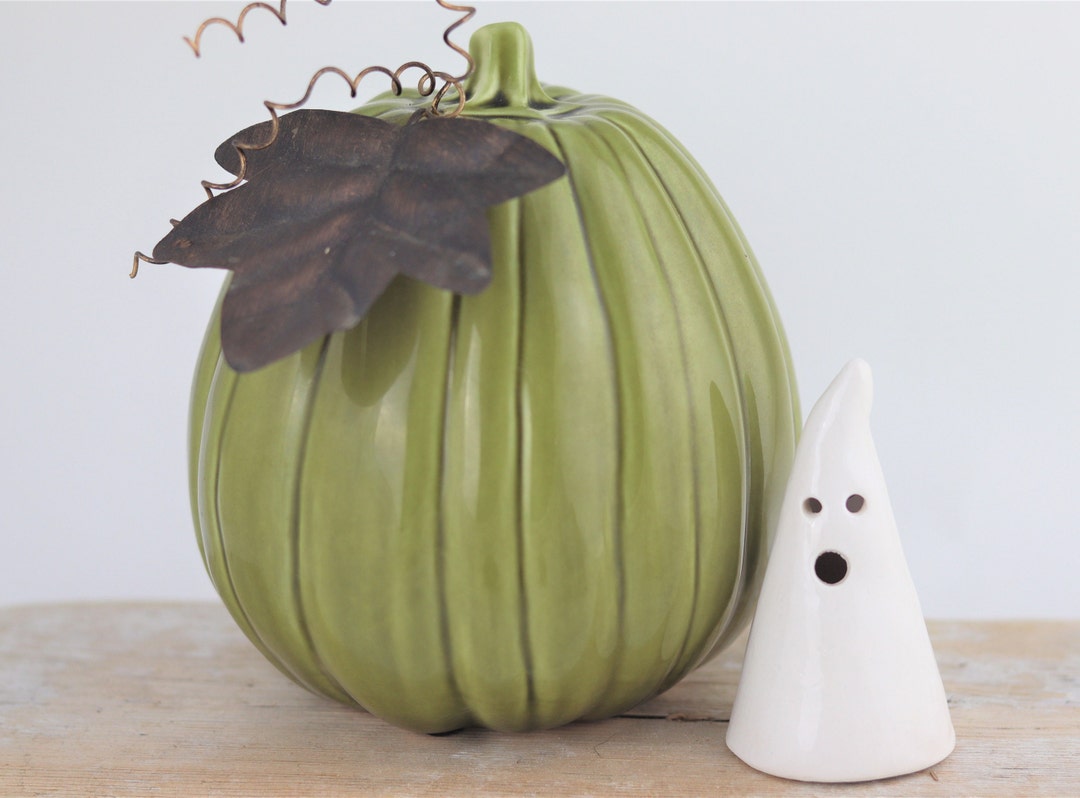 Handmade Ceramic Ghost, Handmade Ghost Figurine, Halloween Decor ...