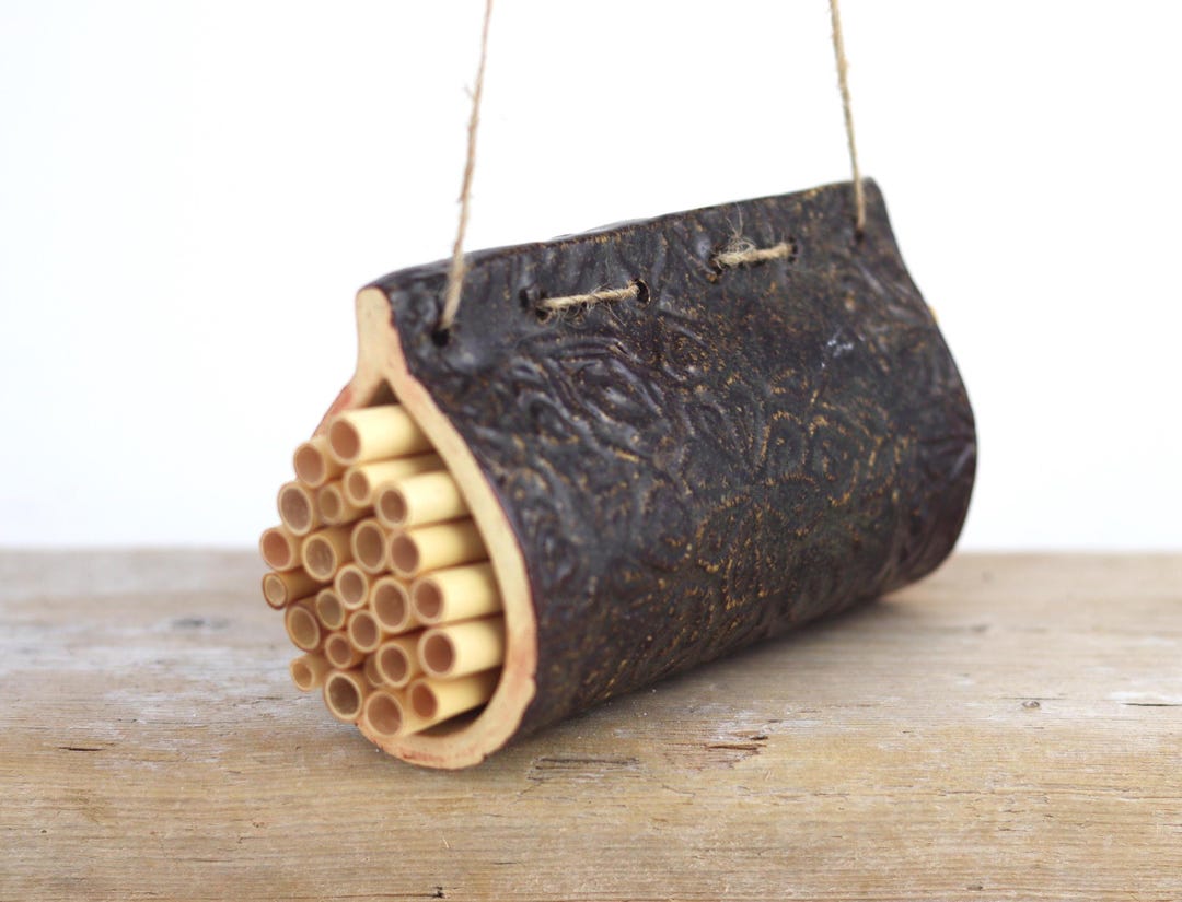 Handcrafted Pollinator House, Ceramic Insect Hotel, Handmade Pottery ...