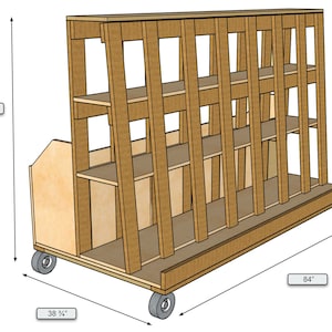 Lumber Storage Cart, Wood Storage Cart Plans, Rolling Wood Cart, Shop ...