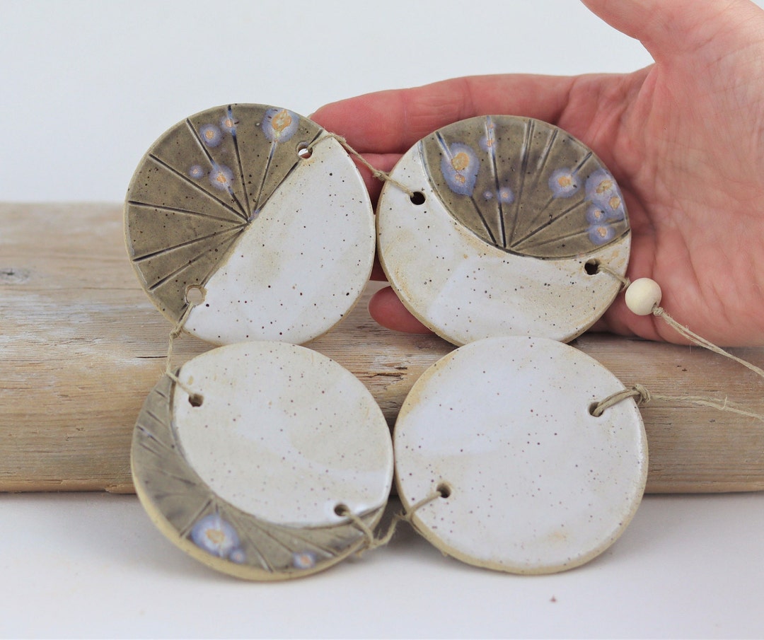 Handmade Moon Phase Wall Decor, Ceramic Moon Decor, Phases of the Moon ...