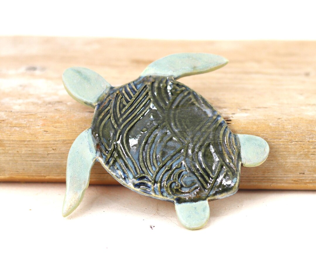 Sea Turtle Spoon Rest, Ceramic Tea Bag Rest, Coffee Spoon Holder or ...