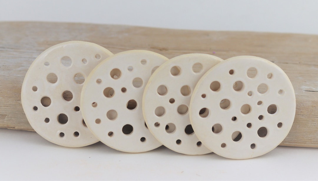 Ceramic Flower Frog, Flower Frog for Flower Arranging, Clay Flower Frog Stoneware Flower Frog ...