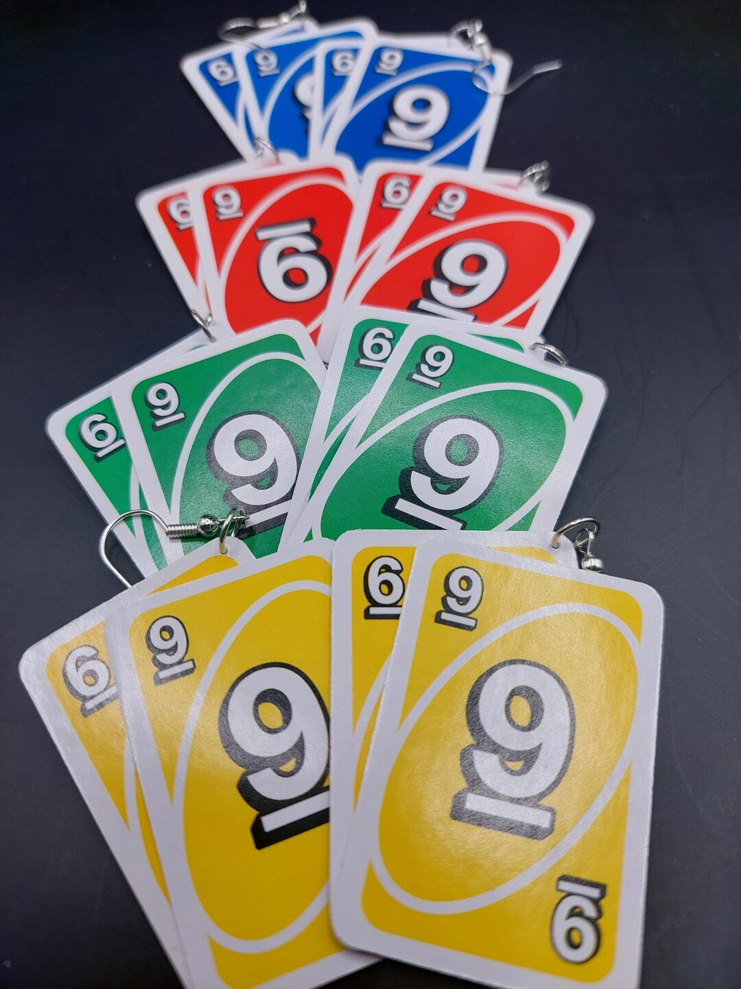 Funny Uno Card Earrings Retro 69 Design, Quirky Jewelry for ...