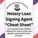 Notary Loan Signing Agent Printable "cheat Sheet" Guideline Book - Etsy