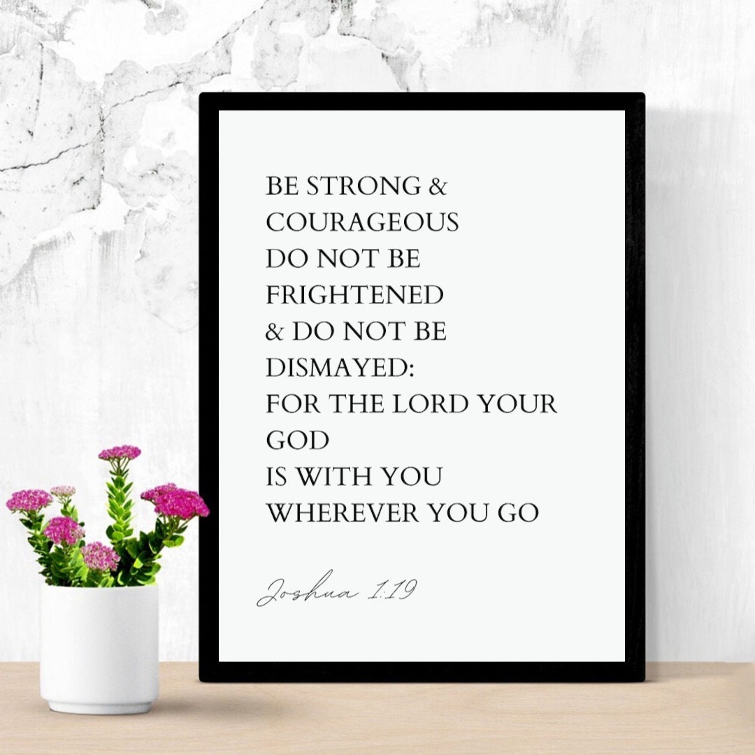 Joshua 1:19 Sunday School Decor Bible Artwork Bible | Etsy