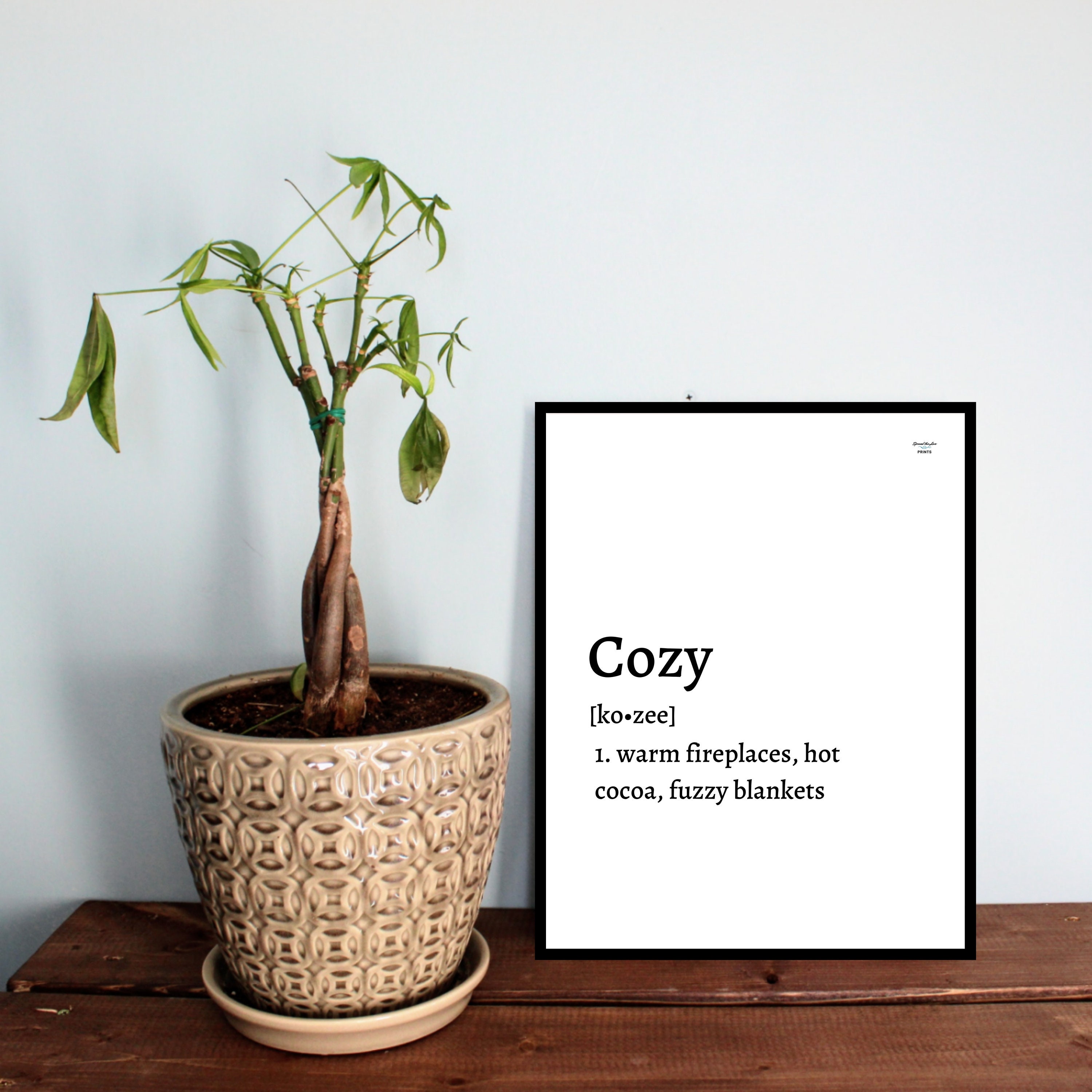 Cozy Definition Print Home Decor Living Room Decor | Etsy