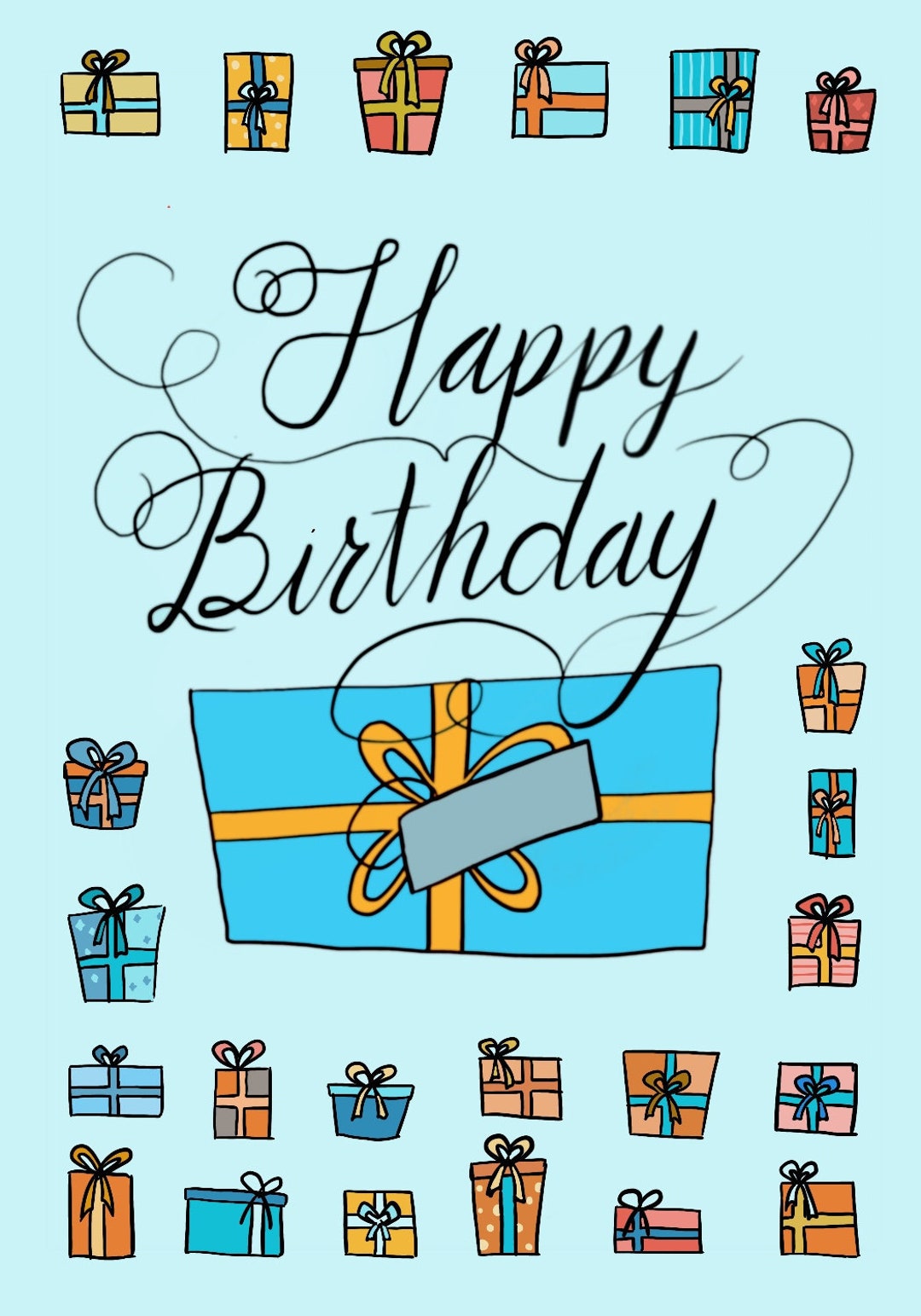 CUSTOM Birthday Card Birthday Card With Customized Name Option ...