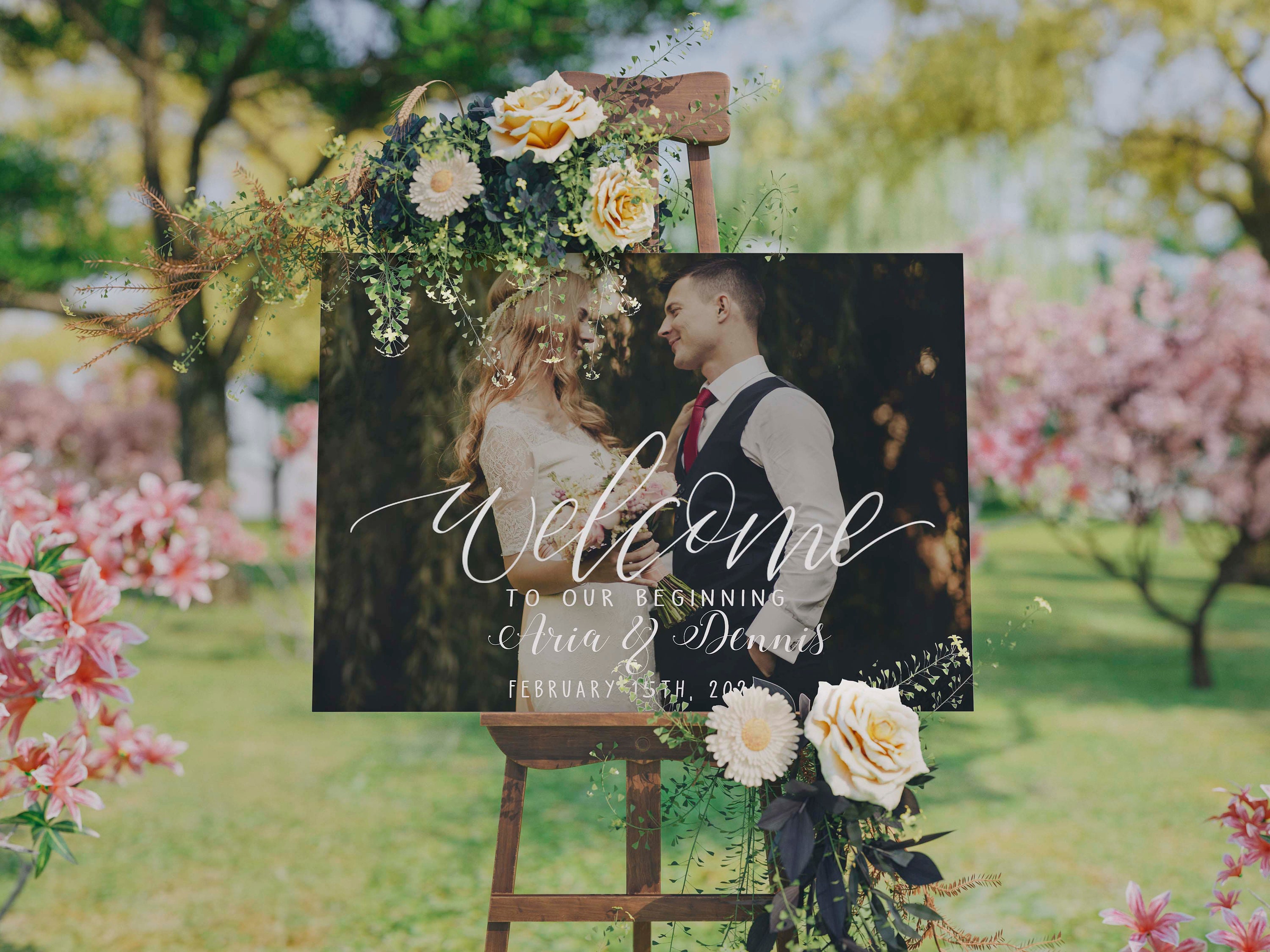 Welcome Sign With Photo Digital Download Custom Photo Sign | Etsy