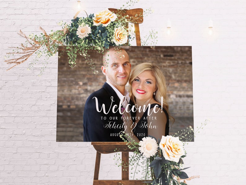 Welcome Sign With Photo Digital Download Custom Photo Sign - Etsy