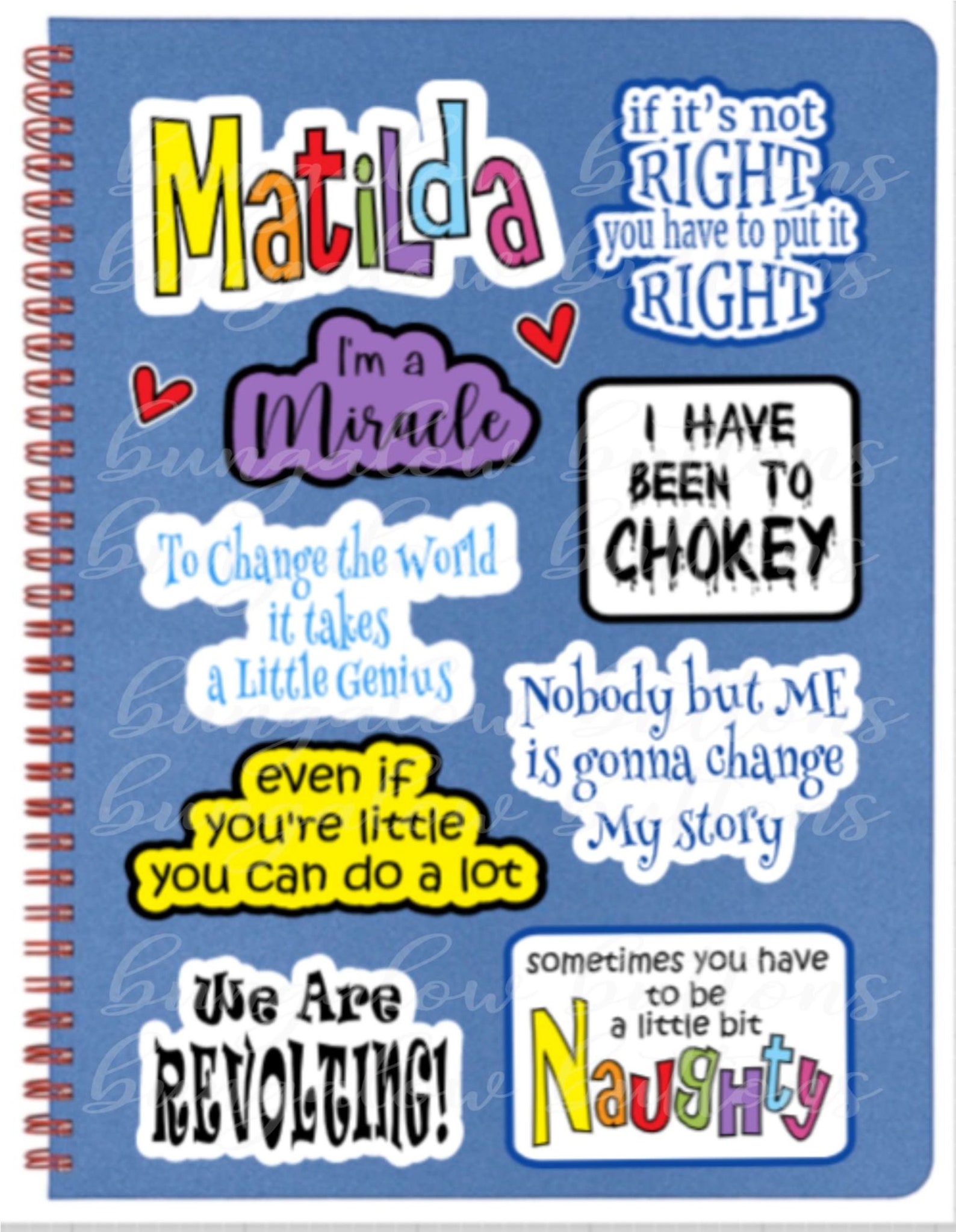 Matilda the Musical Inspired Sticker Sheet Broadway Gifts - Etsy