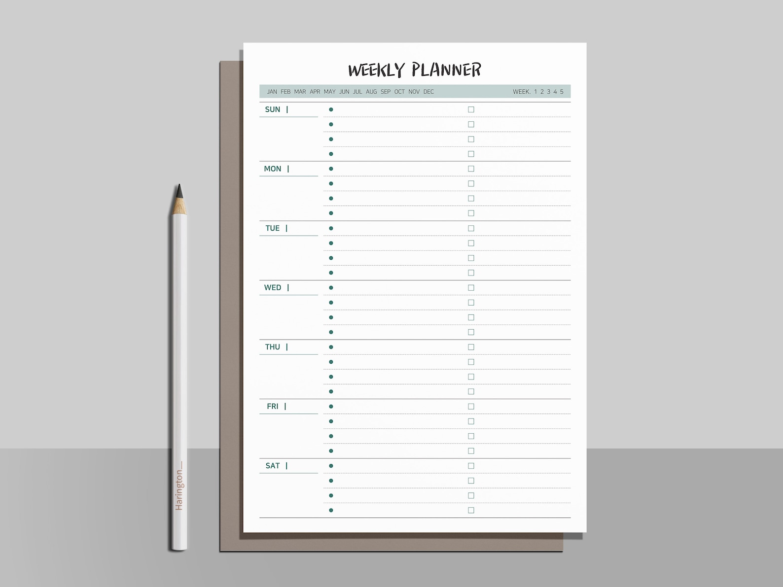 Printable Weekly Planner Sheet Weekly Organizer Undated - Etsy
