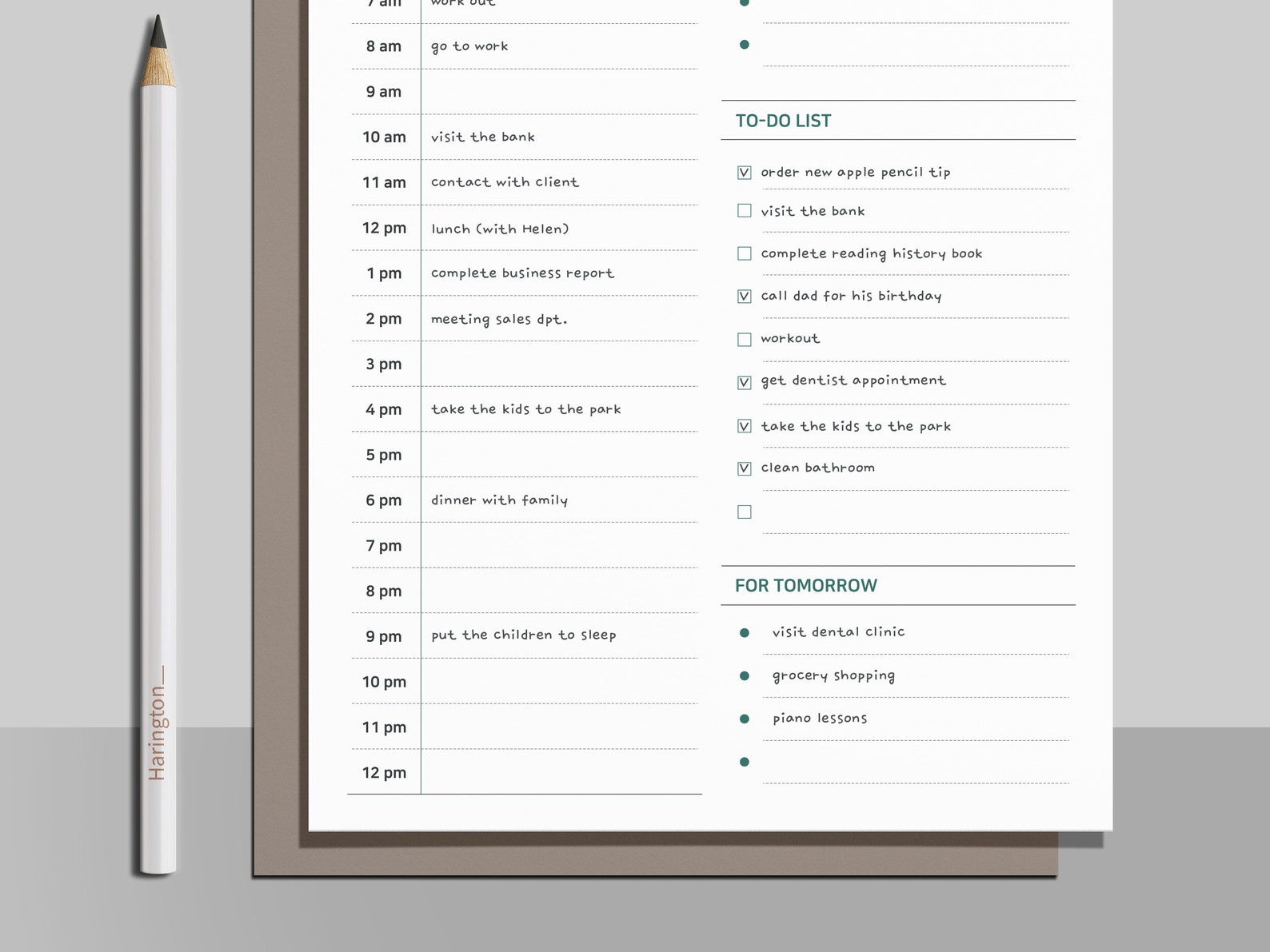 Printable Daily Planner Pages Undated Planner Minimalist - Etsy