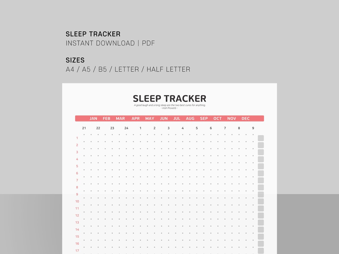 Printable Tracker Sleep Tracker Monthly Tracker Habit - Etsy