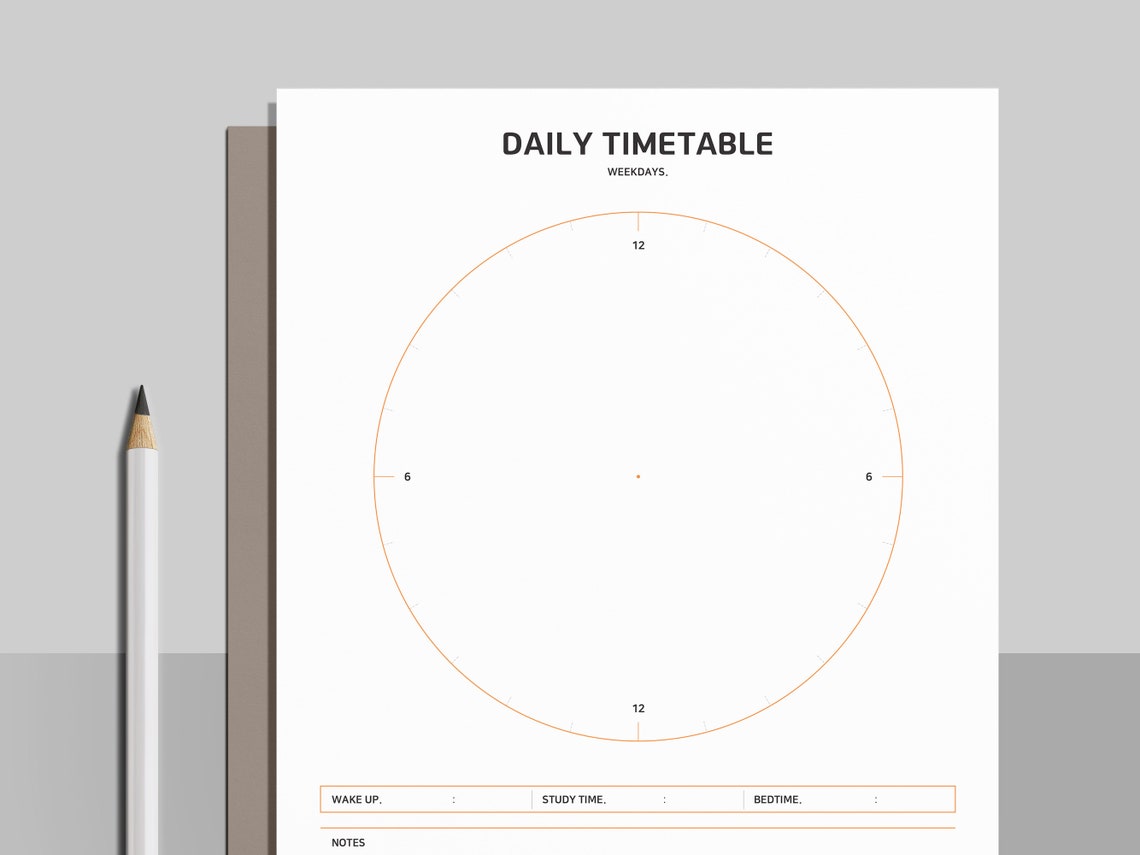 Daily Time Planner, Time Management, Daily Management, Circle Planner ...