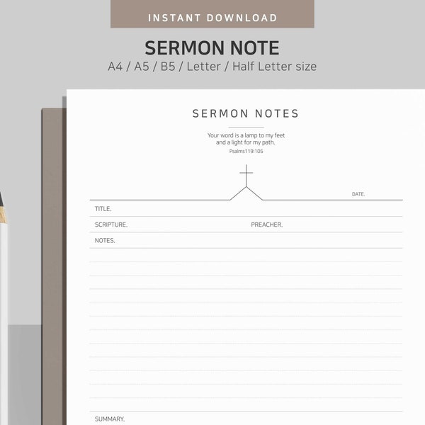 Sermon Notes - Etsy