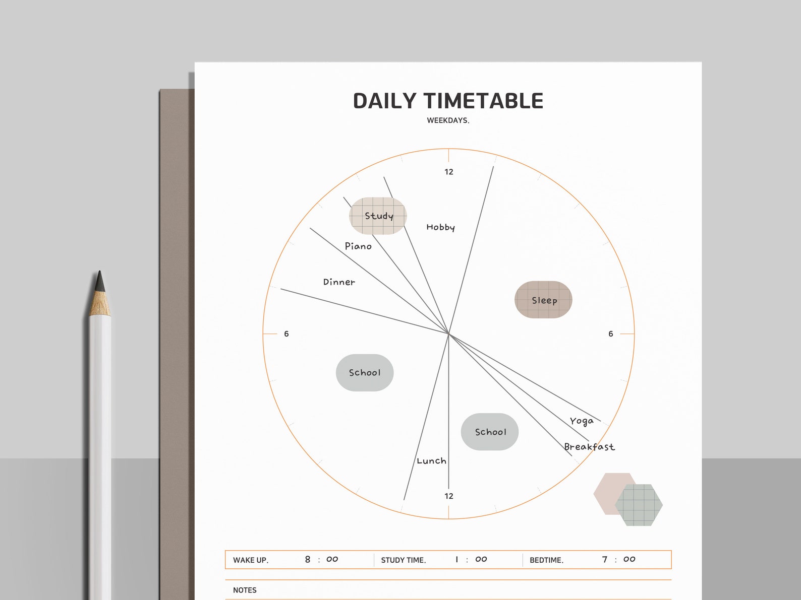 Daily Time Planner, Time Management, Daily Management, Circle Planner ...