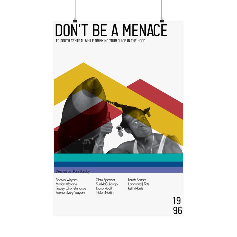 DON'T BE a MENACE Minimalist Art Print-vintage Inspired Poster-modern ...