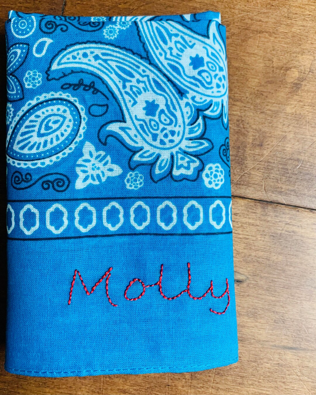 Custom Hand Embrioderd Bandana - Personalized Bandana - Monogrammed ...