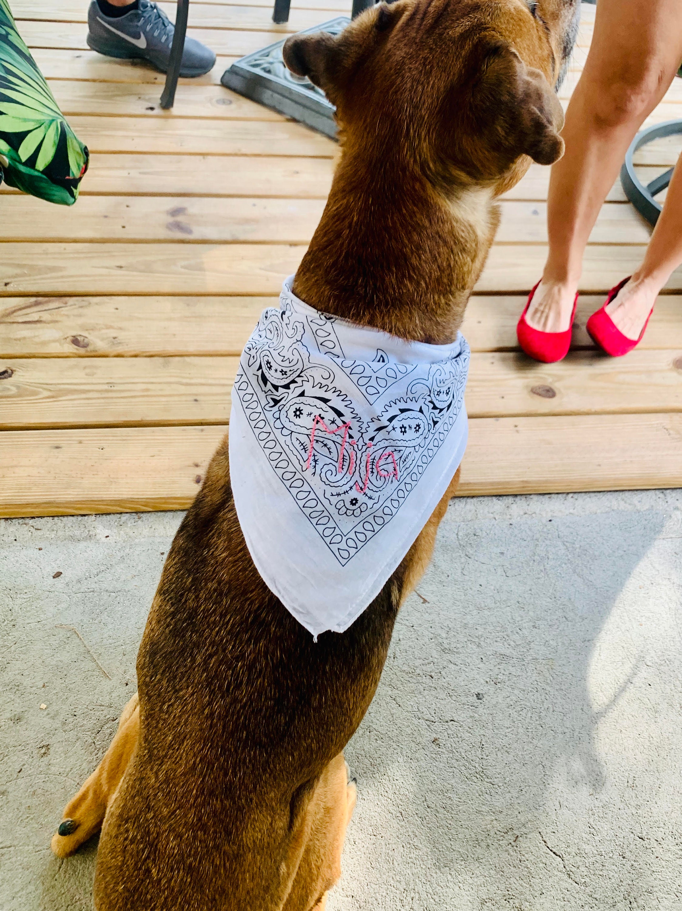 Custom Hand Embrioderd Bandana - Personalized Bandana - Monogrammed ...