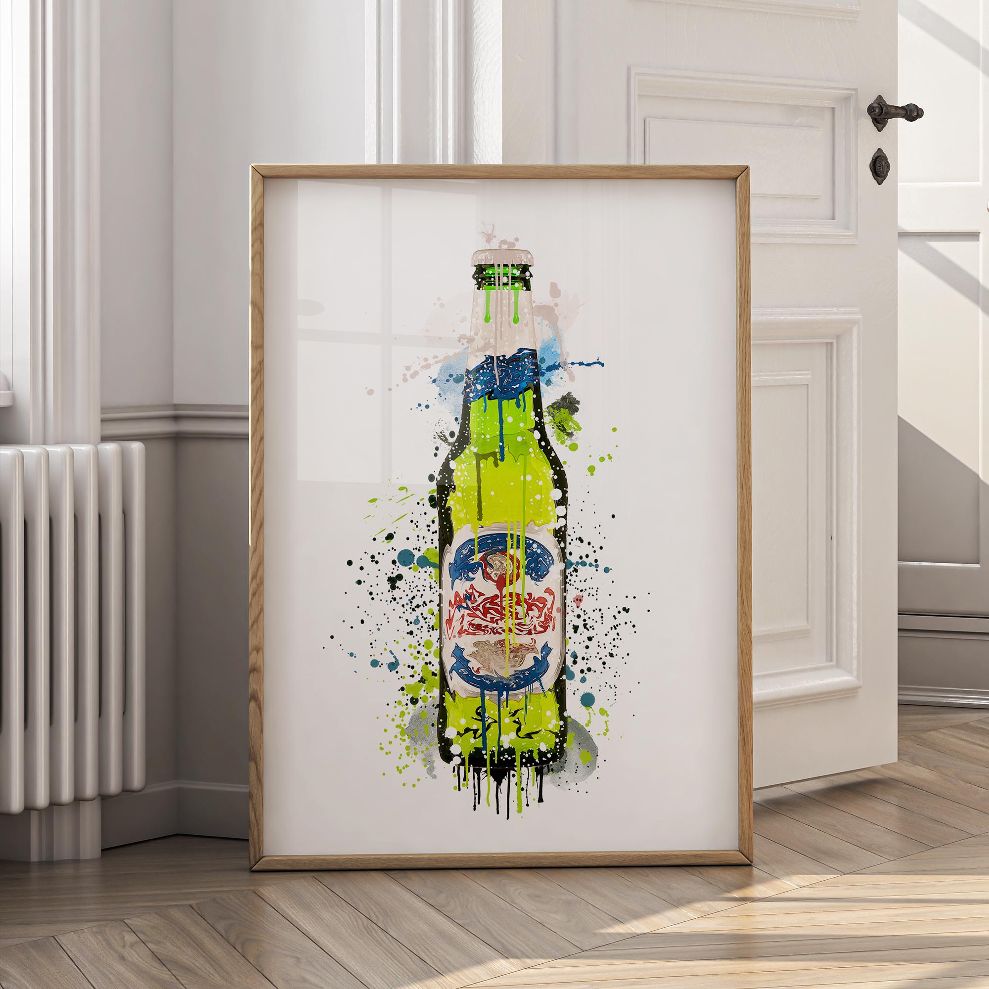 Beer Bottle Watercolour Wall Art - Set of 3 Printable Bar Prints ...