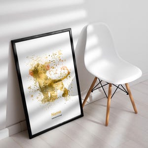 Personalised Simba Poster for Kids Bedroom the Lion King Print With ...