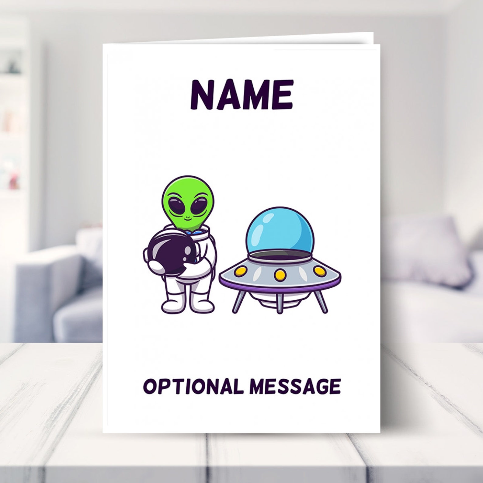 Personalised ALIEN Birthday Card for Boys. Perfect for a Son | Etsy