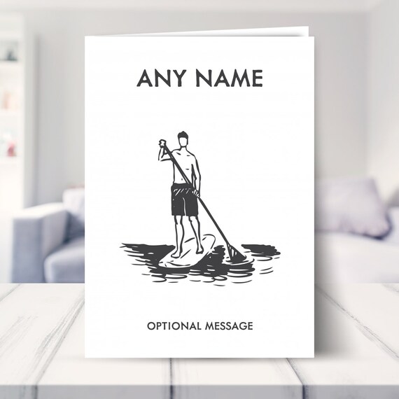 Personalised Paddle Board Birthday Card for Him. Perfect Card - Etsy