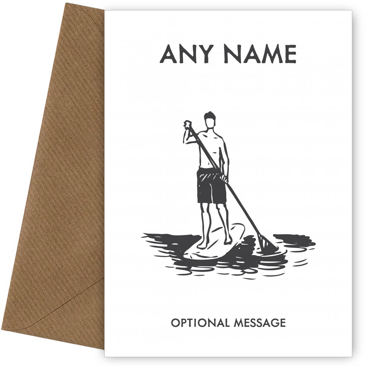Personalised Paddle Board Birthday Card for Him. Perfect card | Etsy