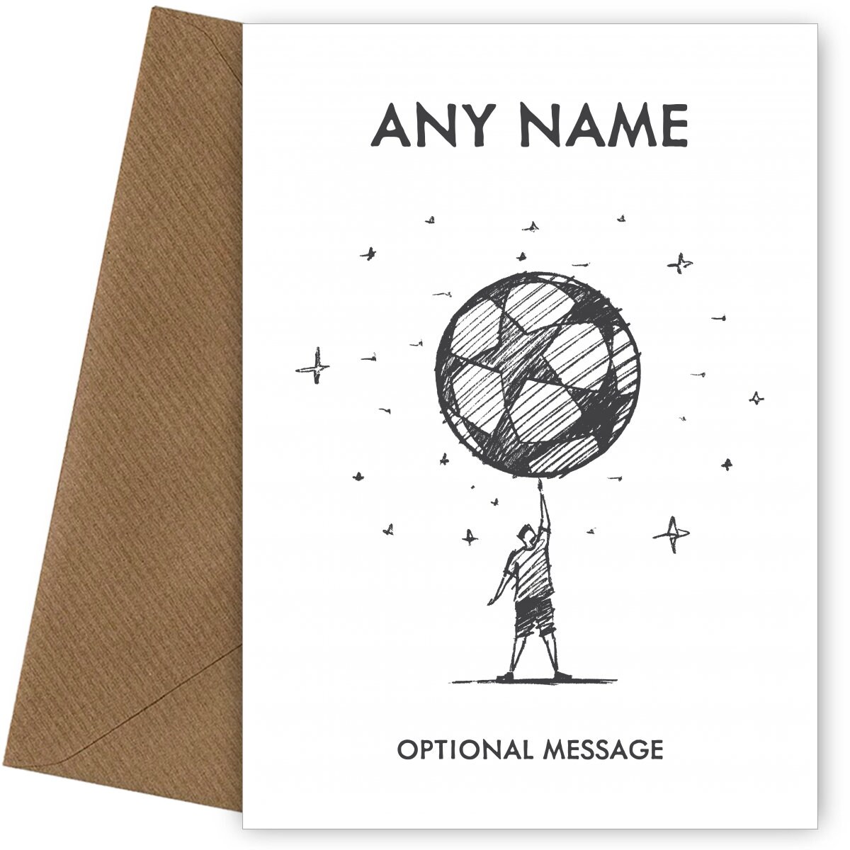 Personalised FOOTBALL Congratulations Card for Boys Girls - Etsy UK
