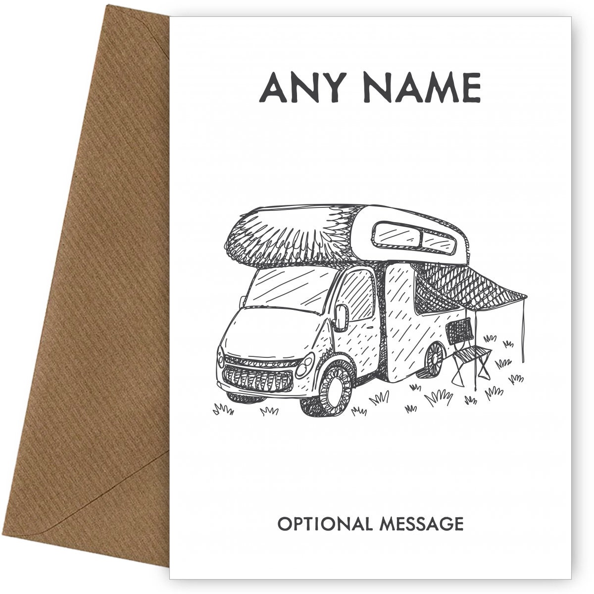 Personalised Campervan Birthday Card For Him Her Or Friends Etsy Uk