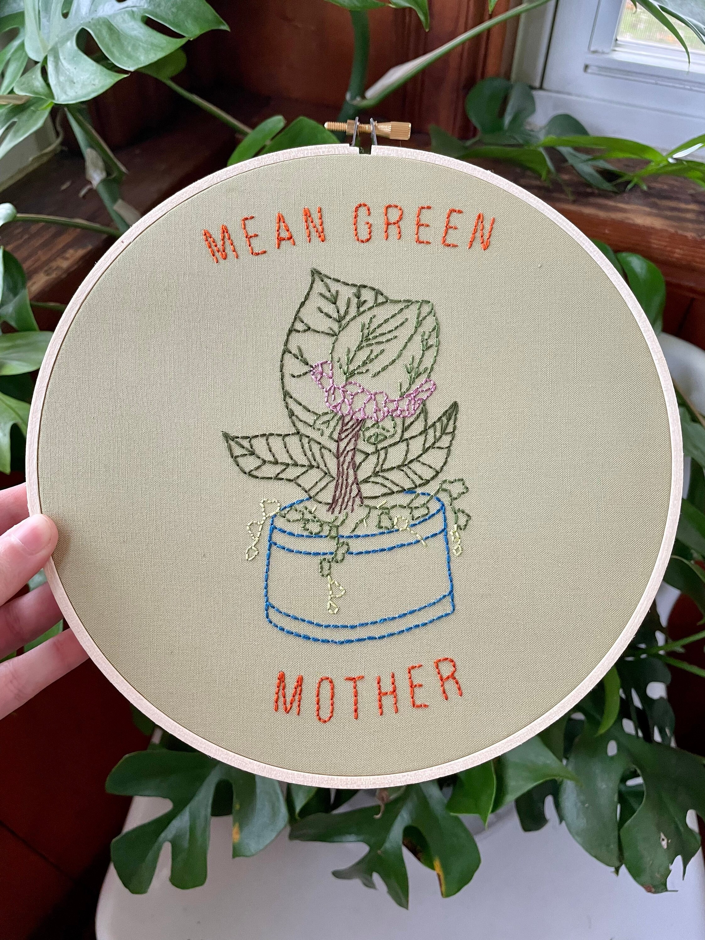 Little Shop of Horrors Audrey II 8” Embroidery Hoop Mean Green Mother ...